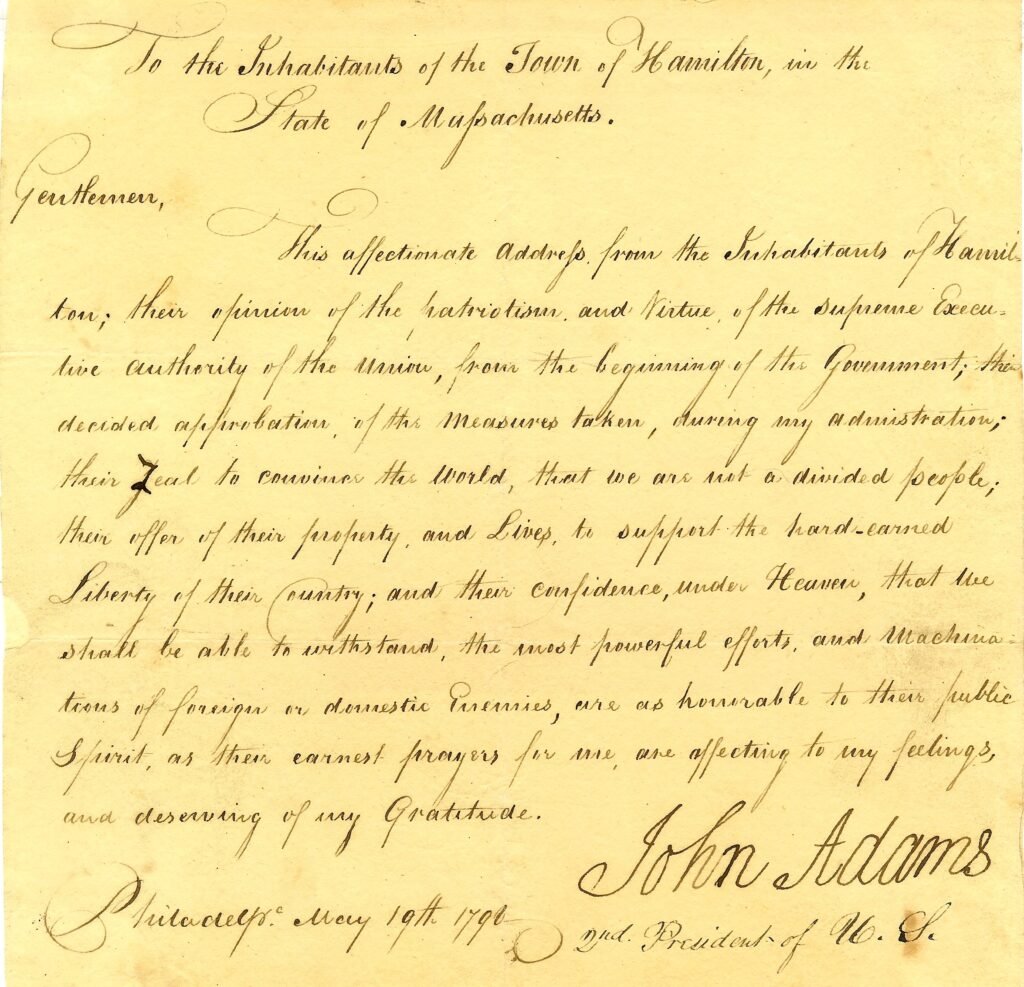 JOHN ADAMS-XYZ affair-letter-signed-President - Historic Autographs ...