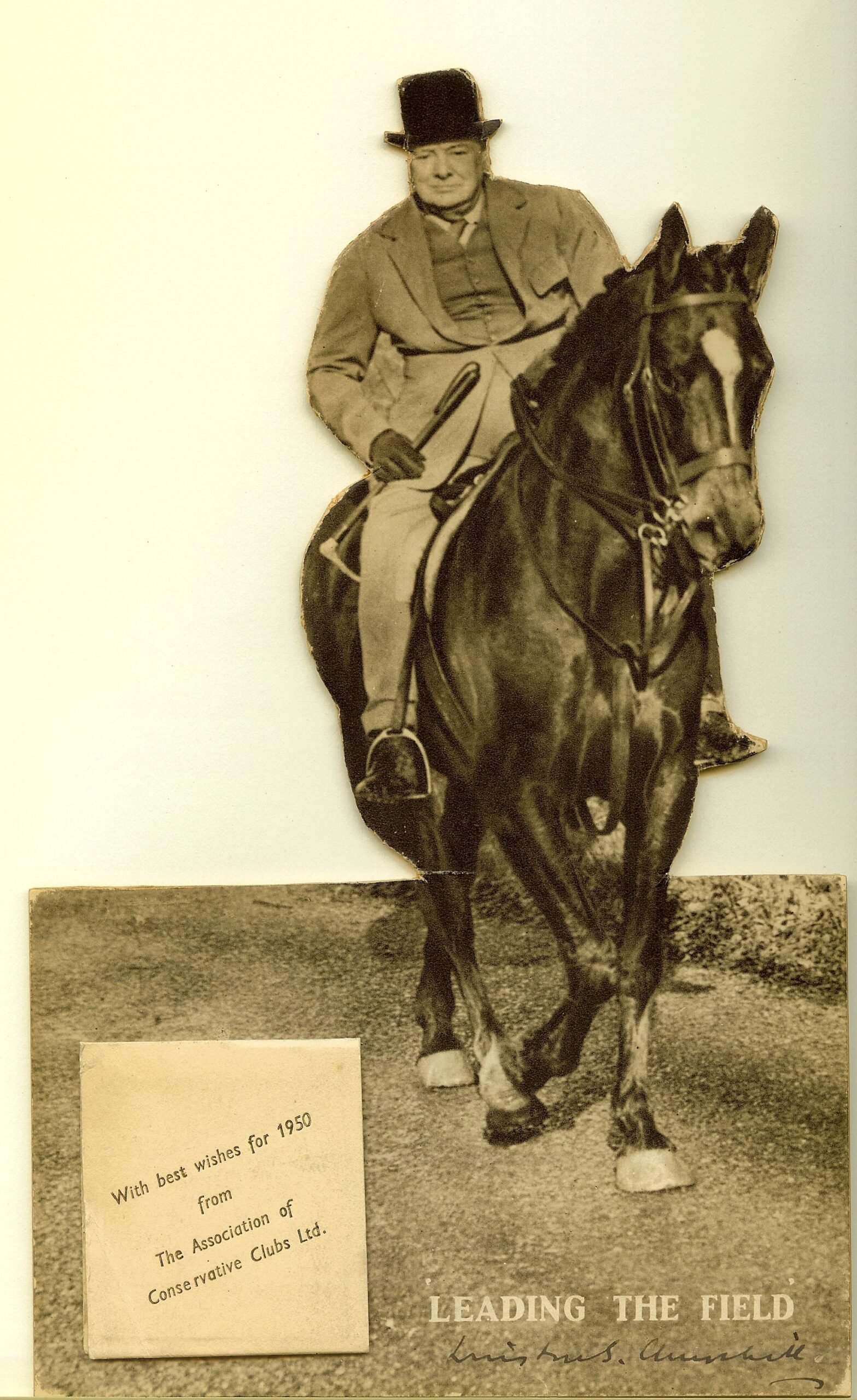 Stunning-image-Churchill-on-horseback-signed-for-sale-GAJS - Historic ...