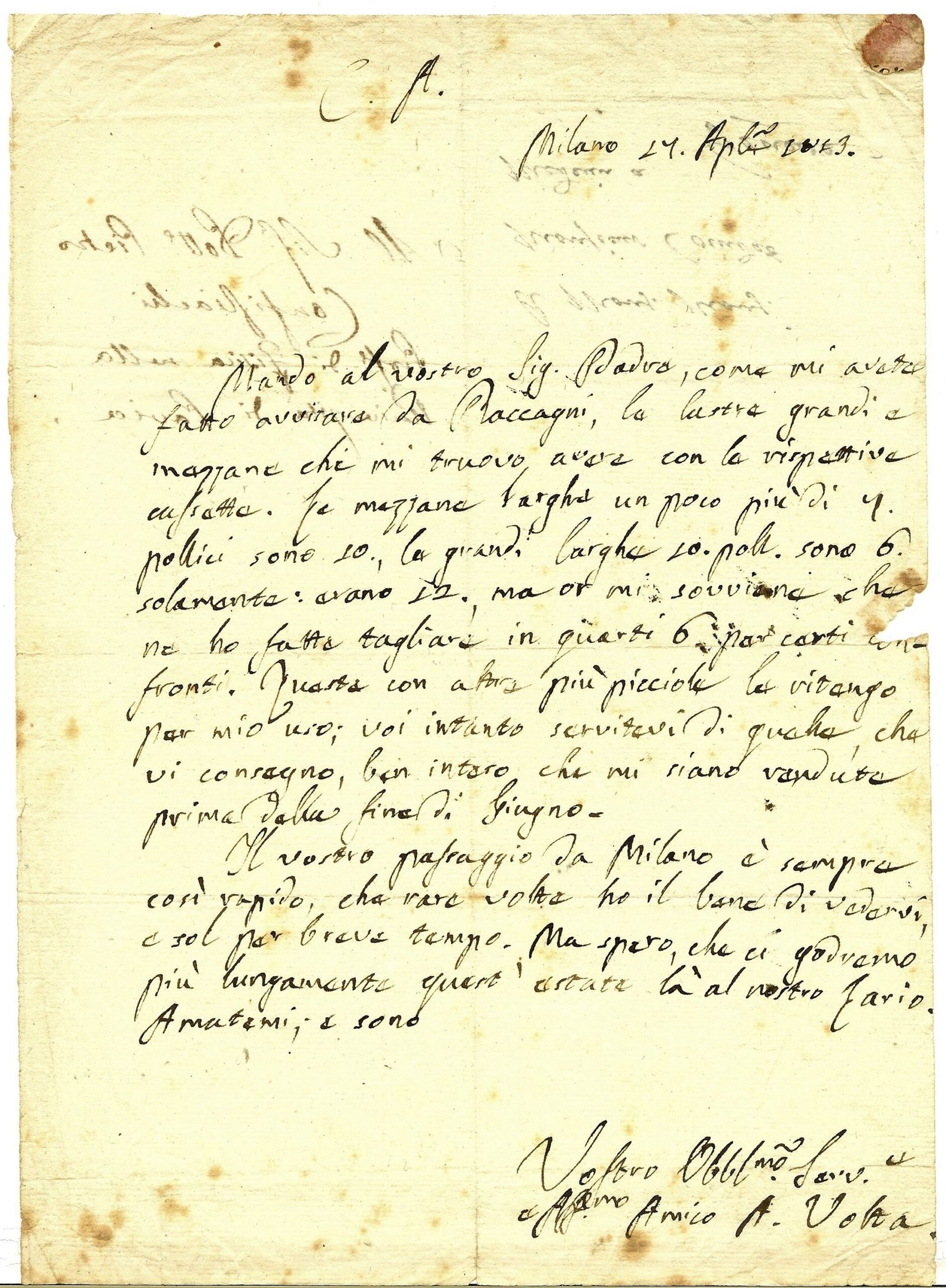 volta-battery-voltaic-pile-experiment - Historic Autographs & Documents ...