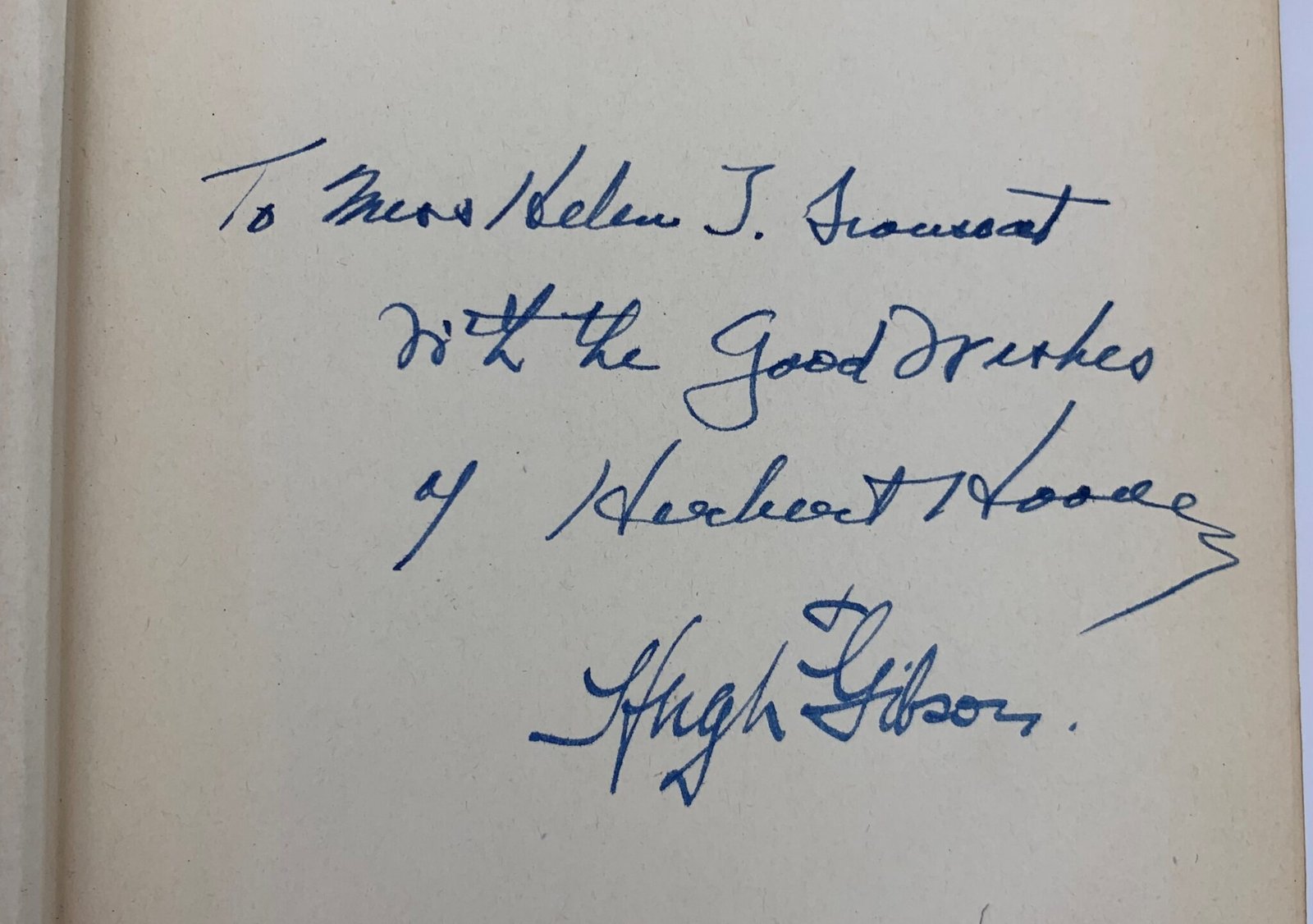 Hoover – Lasting Peace signed - Historic Autographs & Documents for ...